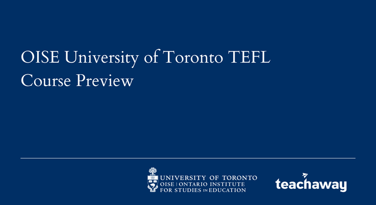 Online TEFL Certification | OISE TEFL Courses – OISE University of ...